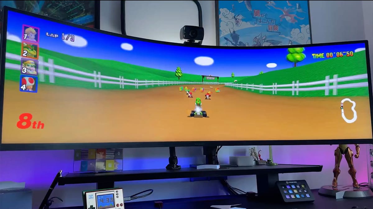 Mario Kart 64 Running At 120 FPS On PC With Ultra-Wide Mode