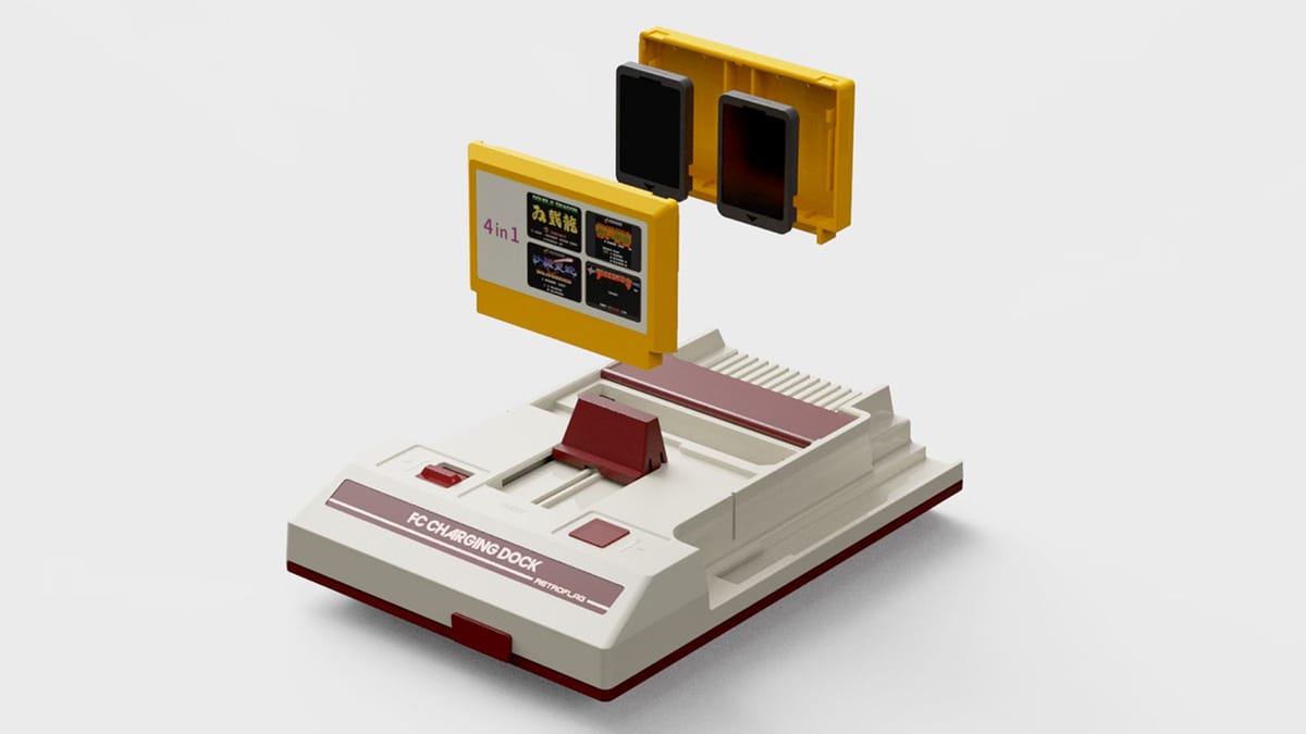 Charge your Joycons in Style With This Famicom Dock from Retroflag