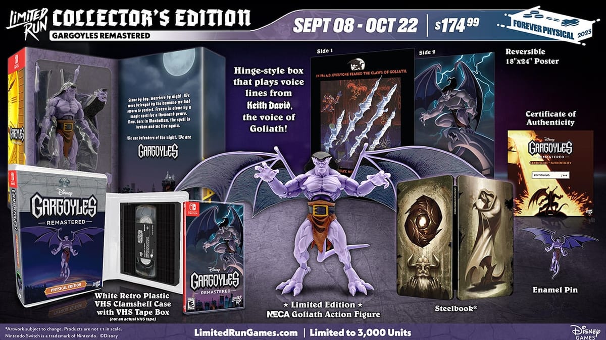 Gargoyles Remastered Collector's Edition Revealed By Limited Run Games